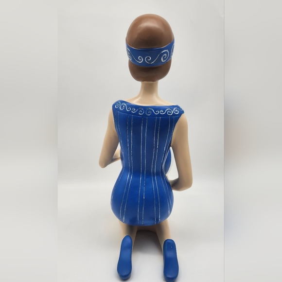 Art | Bathing Beauty Figurine Art Deco Style Miami Beach Art Deco Lady ...